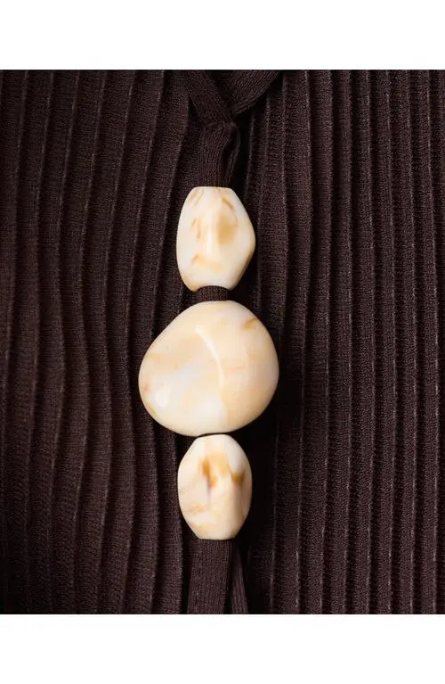 Mango Sleeveless Textured Top With Bead Embellishment