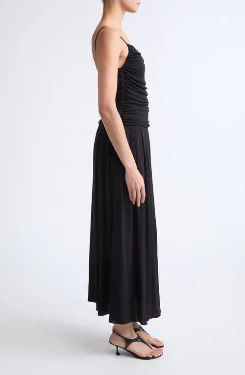 KALLMEYER Reese Ruched Sleeveless Maxi Dress - Black