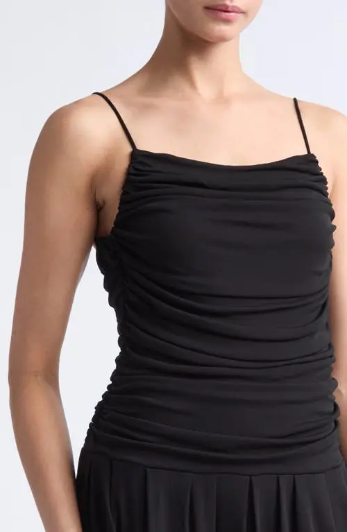 KALLMEYER Reese Ruched Sleeveless Maxi Dress - Black