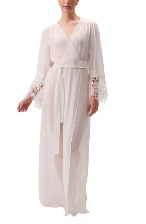 Rya Collection Delight Embroidered Detail Chiffon Robe