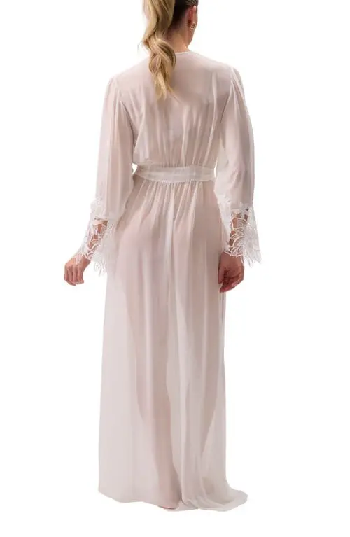 Rya Collection Delight Embroidered Detail Chiffon Robe
