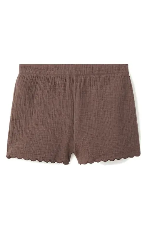 Mango Scalloped Cotton Shorts