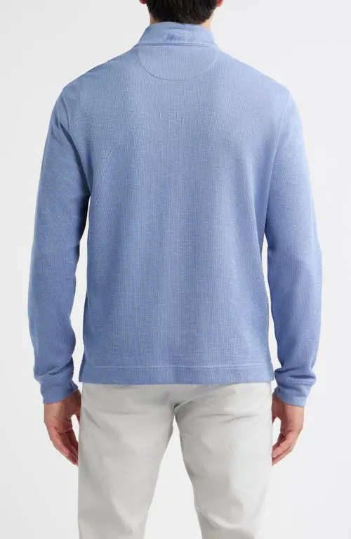 Johnnie-o Flame Stitch Quarter Zip Pullover - Cloudburst
