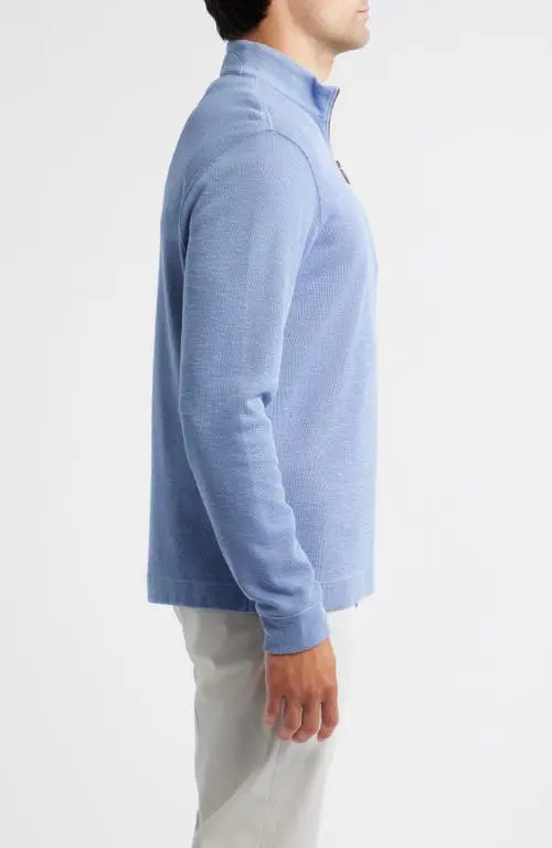 Johnnie-o Flame Stitch Quarter Zip Pullover - Cloudburst