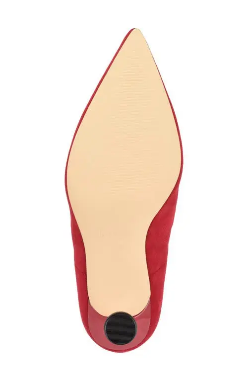 Nine West Goane Fishnet Pointed Toe Ankle Bootie - Med Red