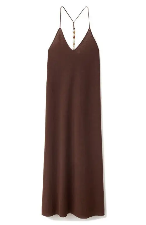 Mango Bead Detail V-neck Knit Dress