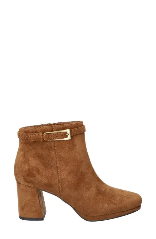BELLA VITA Hudson Platform Bootie - Cognac Suede