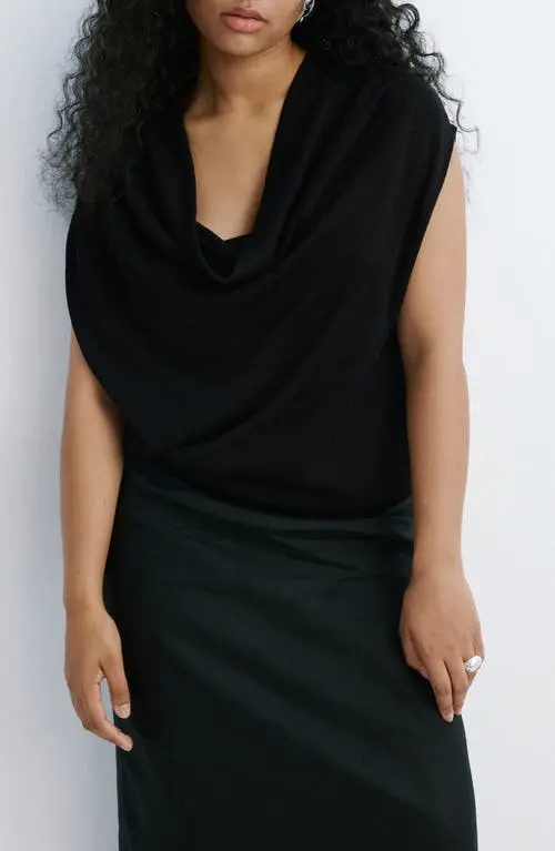 Mango Draped Neck Sweater
