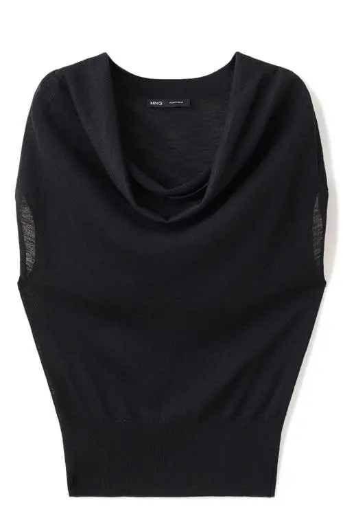 Mango Draped Neck Sweater