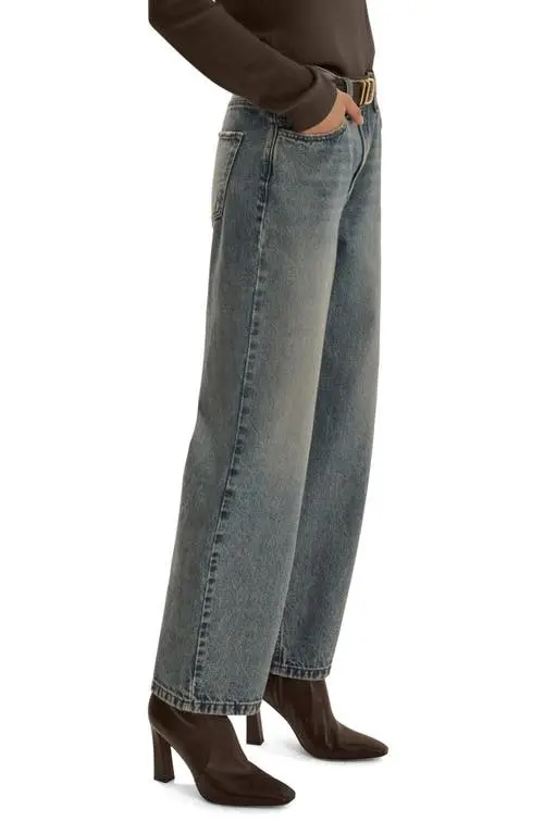 FAVORITE DAUGHTER The Mercer Mid Rise Easy Straight Leg Jeans