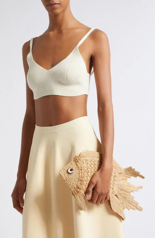ANYA HINDMARCH Crochet Raffia Fish Clutch