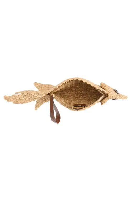 ANYA HINDMARCH Crochet Raffia Fish Clutch