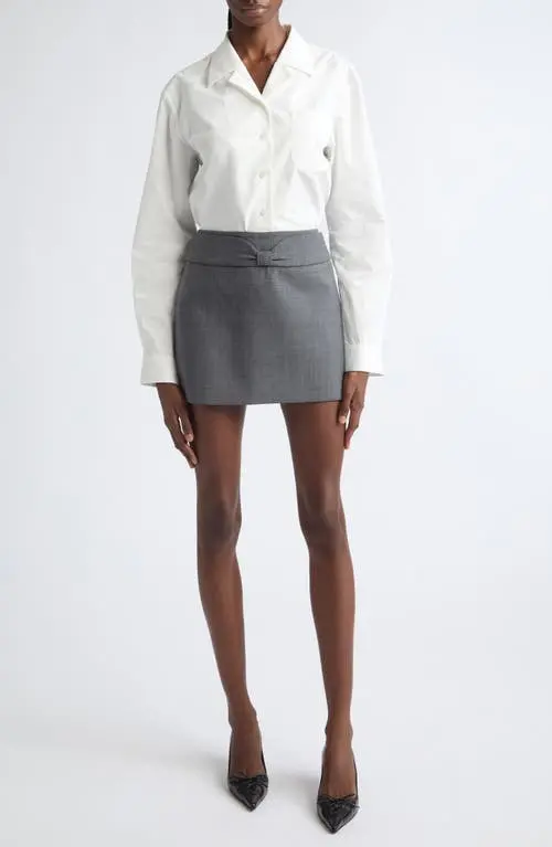 SHUSHU/TONG Open Collar Cotton Button-up Shirt