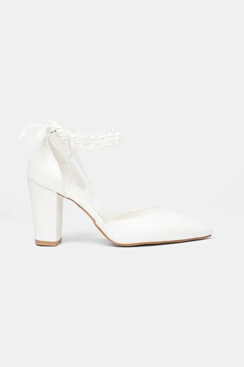 PROLOGUE SHOES Elisa Block Heel Bridal Pump