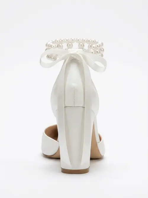 PROLOGUE SHOES Elisa Block Heel Bridal Pump