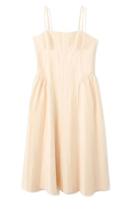 Mango Lace Detail Corset Dress - Sand