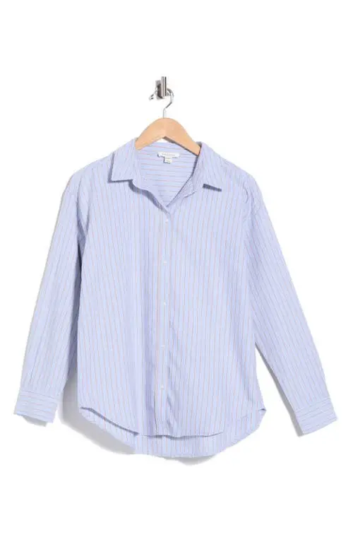 BEACHLUNCHLOUNGE Oversize Cotton Button-up Shirt - Campus Blue