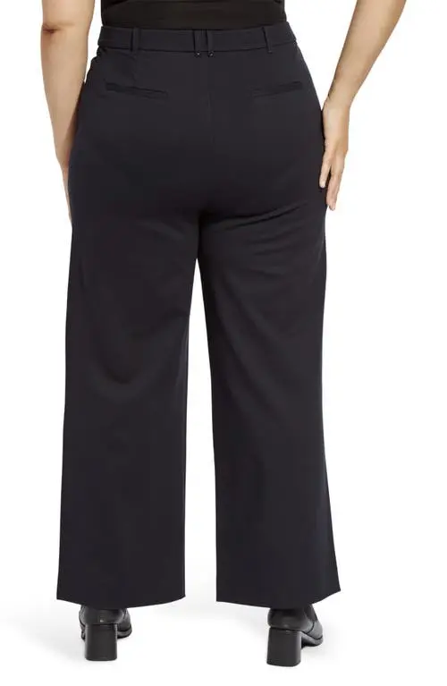 Lyssé Nadia High Waist Wide Leg Ponte Trousers - Midnight