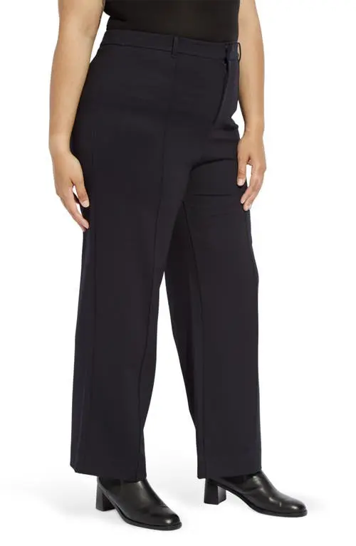 Lyssé Nadia High Waist Wide Leg Ponte Trousers - Midnight