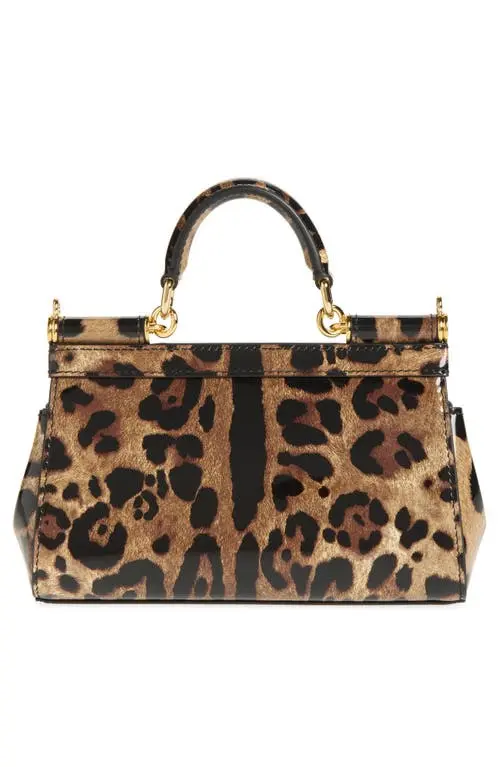 Dolce & Gabbana Mini Sicily Leather Top Handle Bag