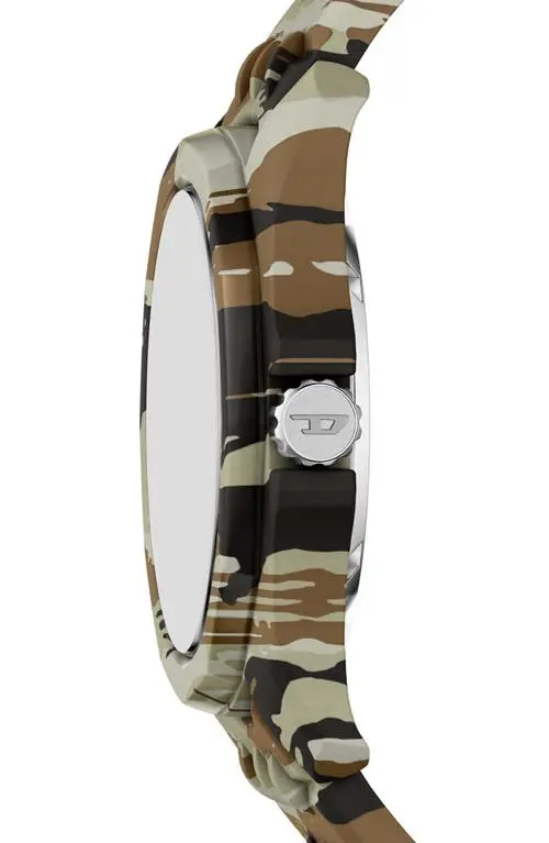 DIESEL® Stinger Camo Quartz Silicone Strap Watch