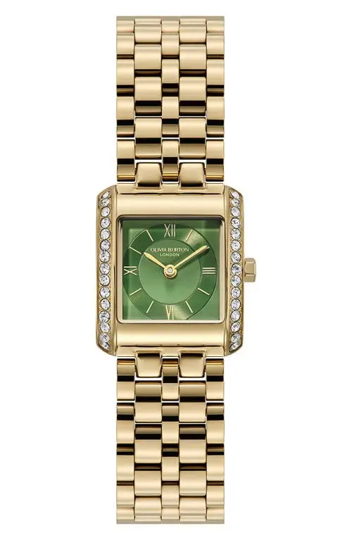 OLIVIA BURTON Berkley Square Crystal Embellished Two-tone Watch - Green