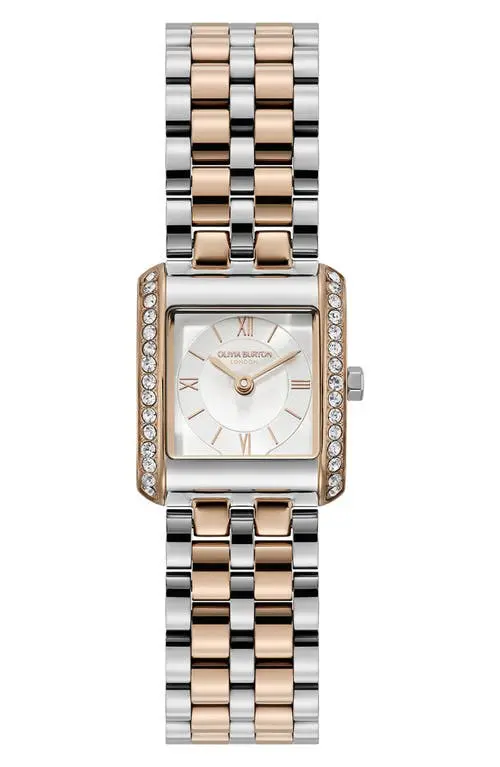 OLIVIA BURTON Berkley Square Crystal Embellished Two-tone Watch - Silver White