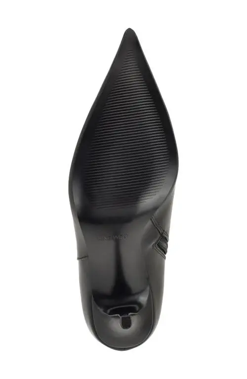 Nine West Buckle Embellished Pointed Toe Stiletto Bootie