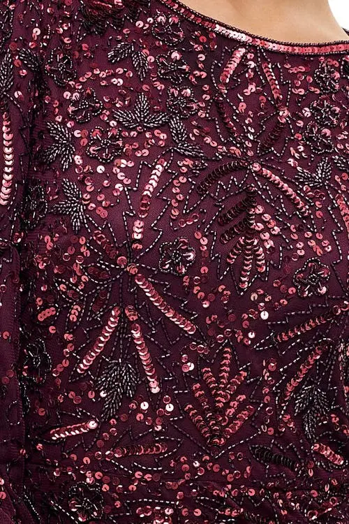 MARYISA Modest Embellished Sequins Gown