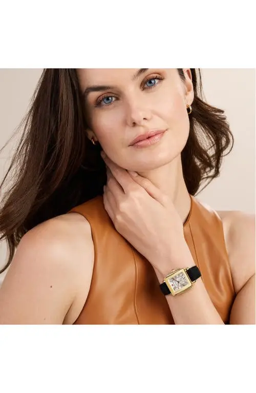Michele Deco Sport Mid Quartz Watch With Silicone Strap