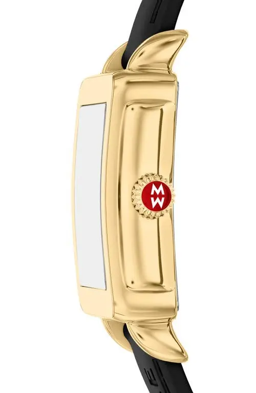 Michele Deco Sport Mid Quartz Watch With Silicone Strap