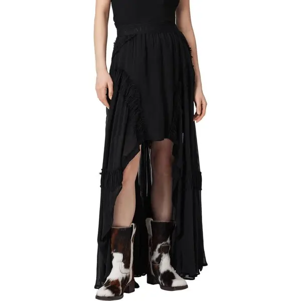 ALLSAINTS Dorina High Low Skirt - Black