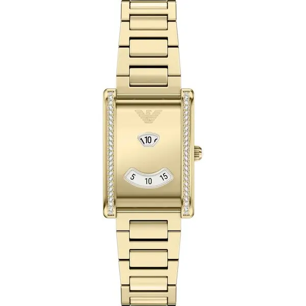 Emporio Armani Genni Tank Watch - Gold