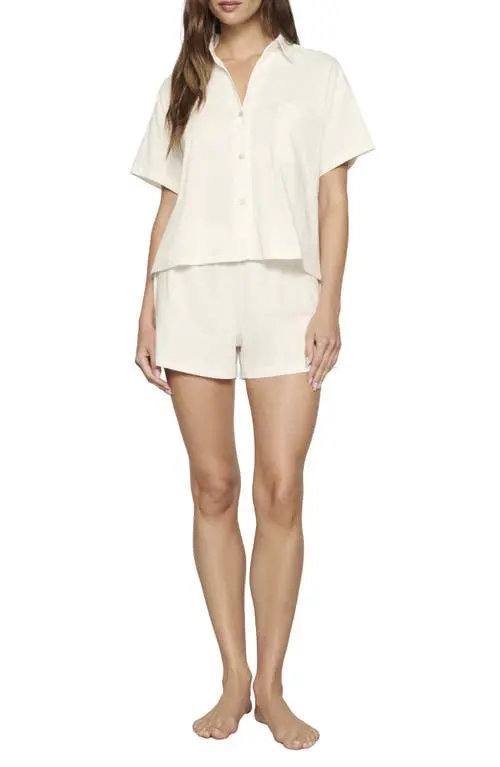Eberjey Organic Cotton Relaxed Short Pajamas - Ivory