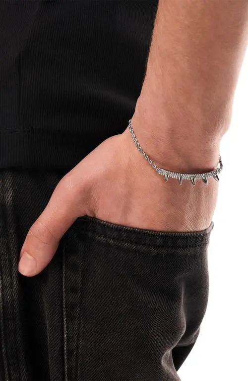 DIESEL® Spike Pavé Id Chain Bracelet