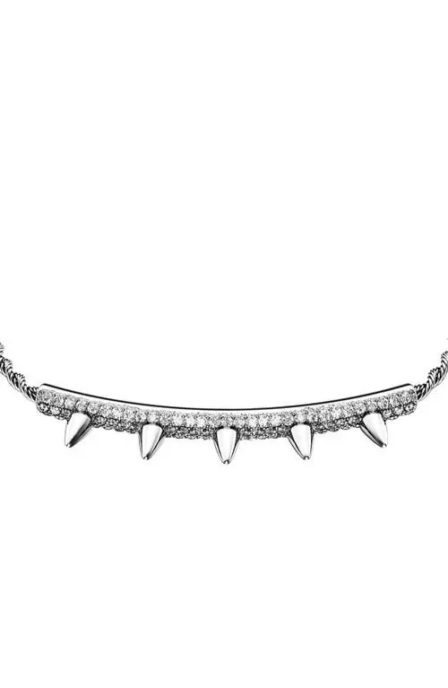 DIESEL® Spike Pavé Id Chain Bracelet