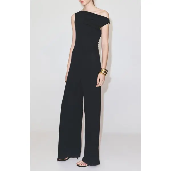 Mango Draped Asymmetrical Jumpsuit