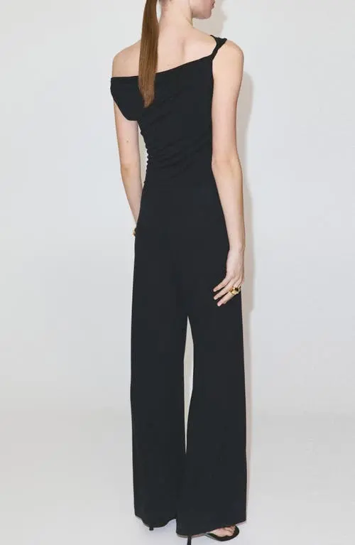 Mango Draped Asymmetrical Jumpsuit