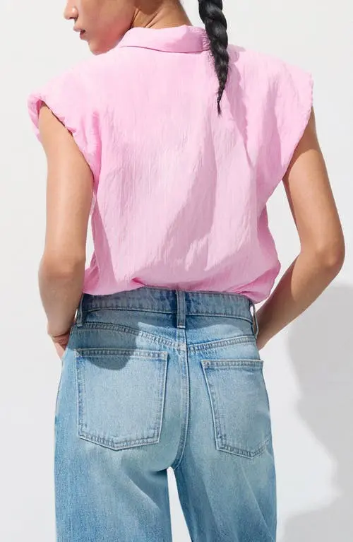 Mango Embroidered Striped Shirt