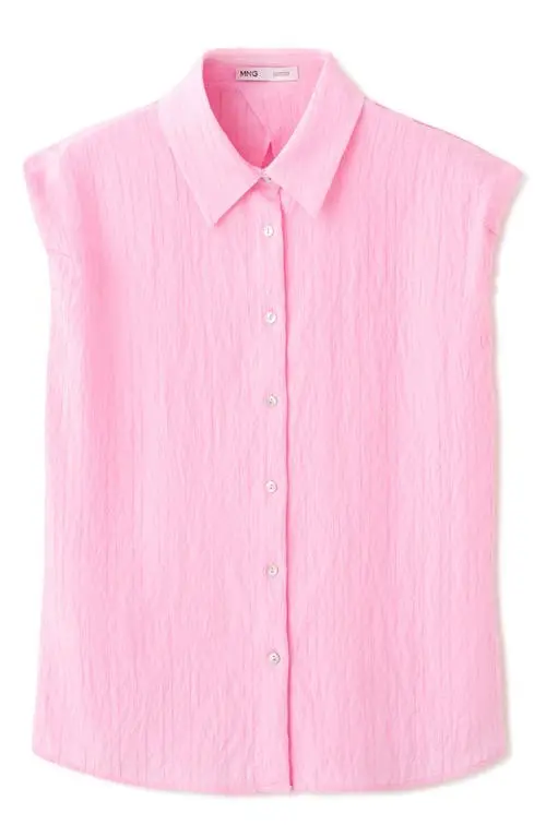 Mango Embroidered Striped Shirt