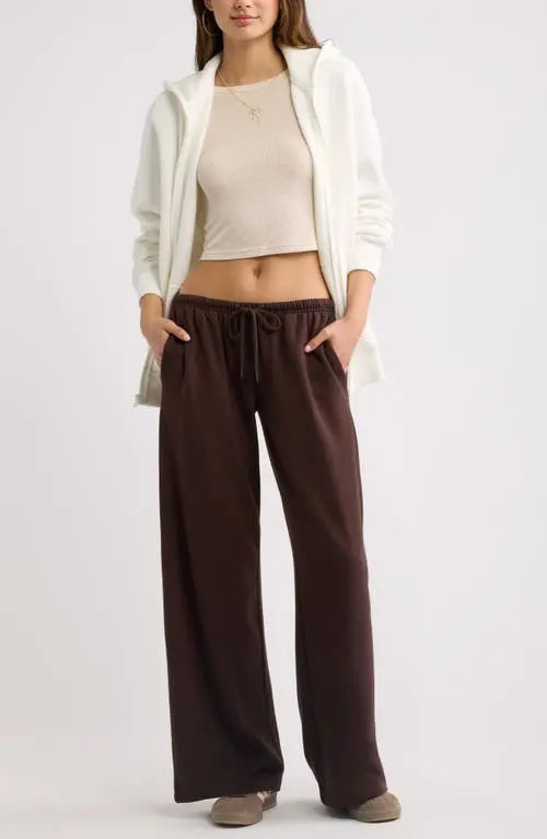 Bp. Wide Leg Sweatpants - Brown Coffee