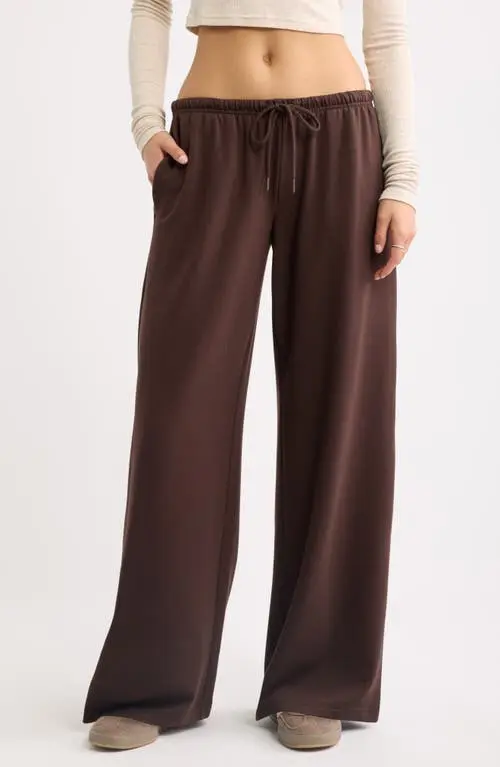 Bp. Narrow Waistband Baggy Wide Leg Sweatpants - Brown Coffee