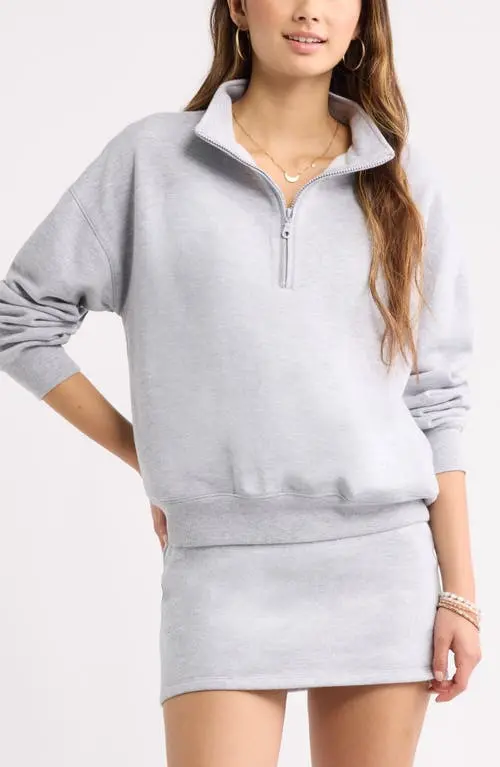 Bp. Half Zip Sweatshirt - Grey Soft Heather