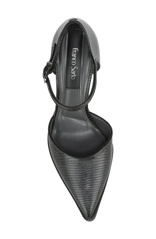 Franco Sarto Alexa Pointed Toe Ankle Strap Pumps - Black