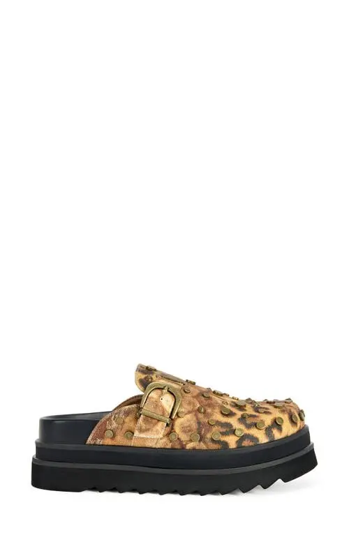 AZALEA WANG Billie Platform Mule - Tan Multi