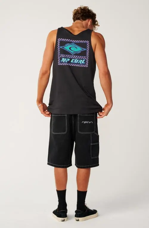Rip Curl Disorder Legacy Cotton Tank - Washed Black