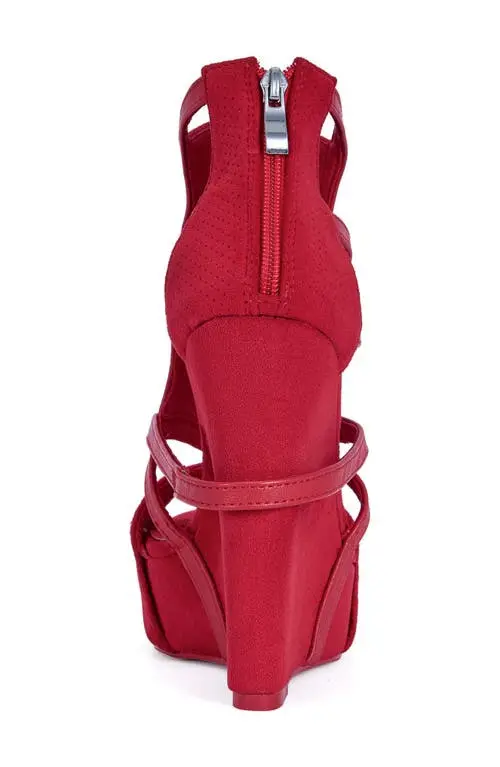 AZALEA WANG Strappy Wedge Sandals