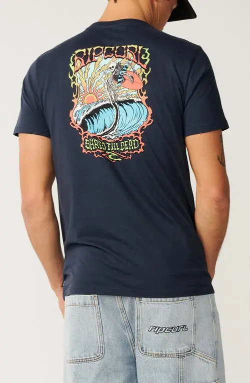 Rip Curl Air Shred Cotton Graphic T-shirt - Dark Navy