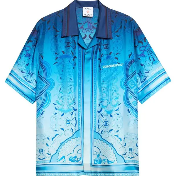 Casablanca Egyptian Rug Silk Camp Shirt
