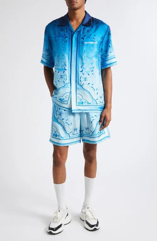 Casablanca Egyptian Rug Silk Camp Shirt - Silk Twill